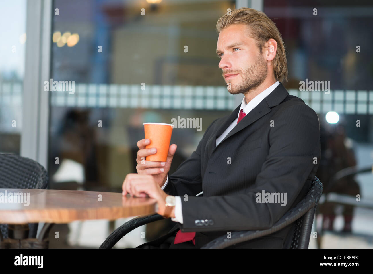 Pause cafe man sitting hi-res stock photography and images - Alamy