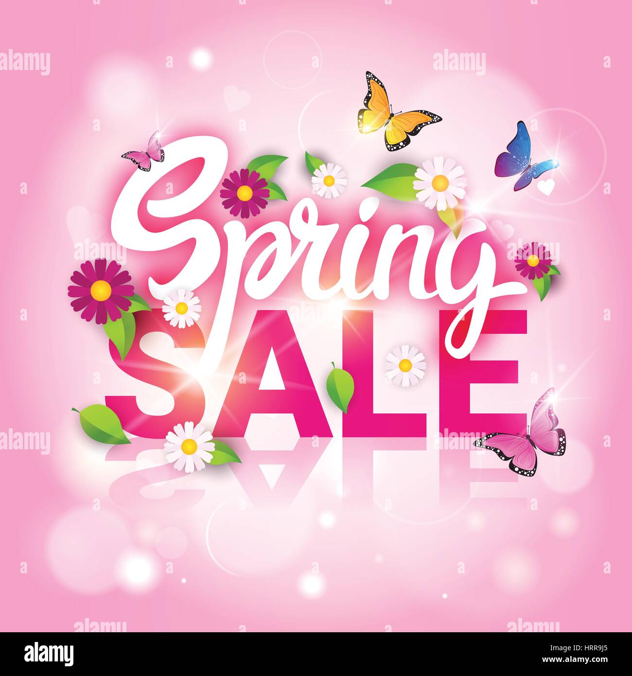 Spring Sale Shopping Special Offer Holiday Banner Stock Vector Image ...