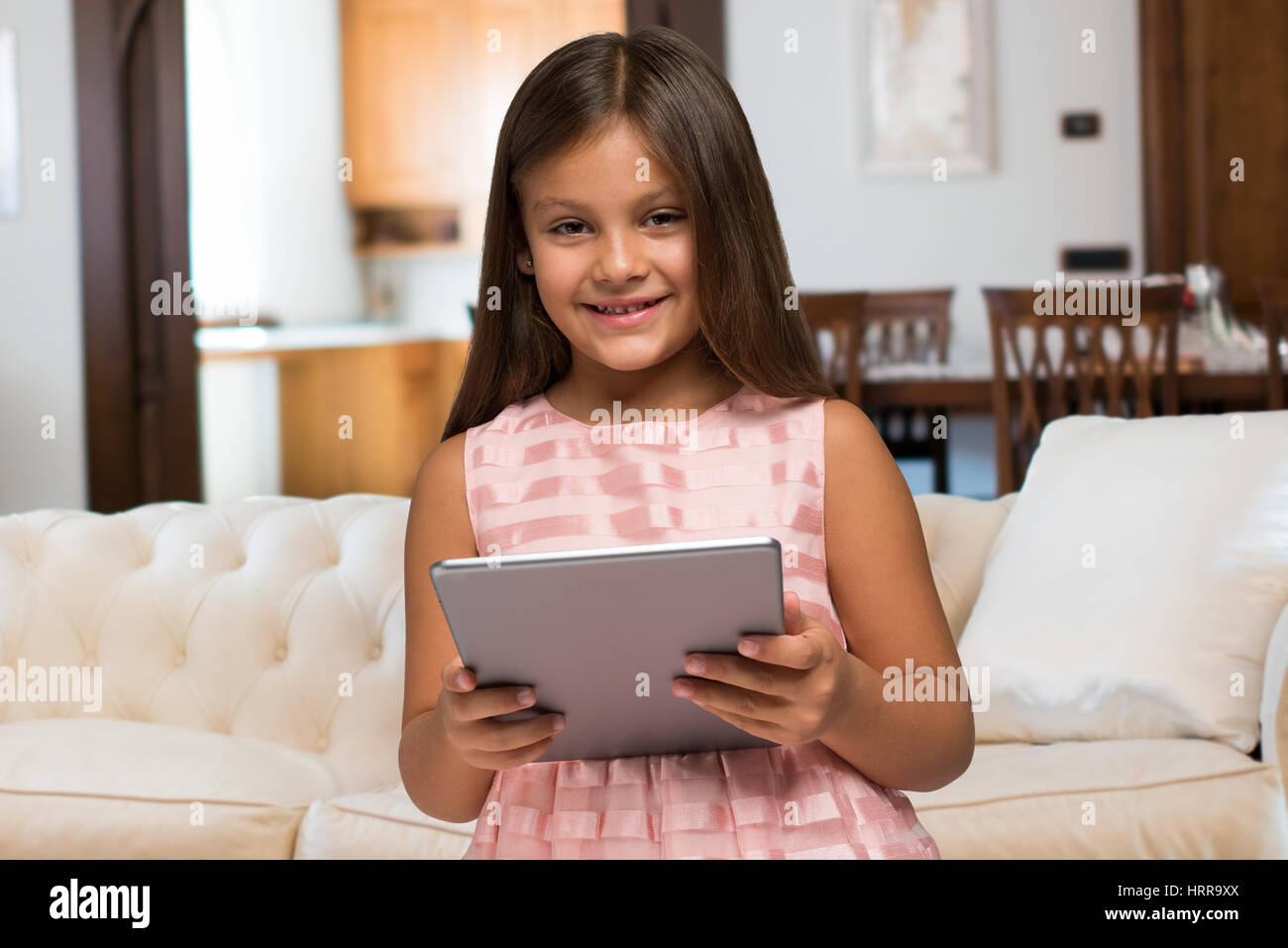 Child using a tablet hi-res stock photography and images - Alamy