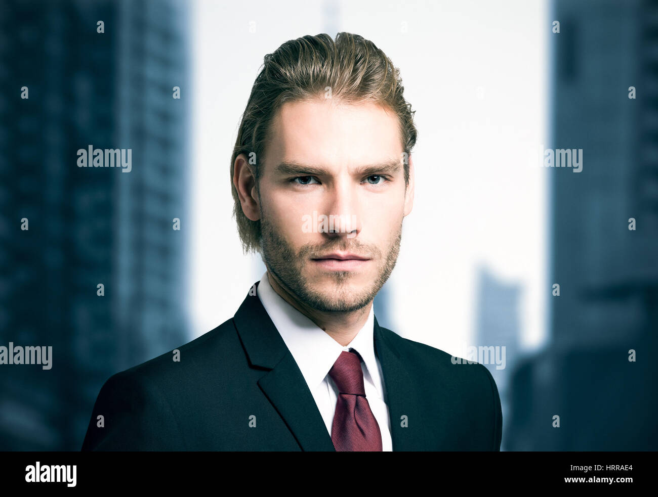Handsome businessman portrait Stock Photo - Alamy