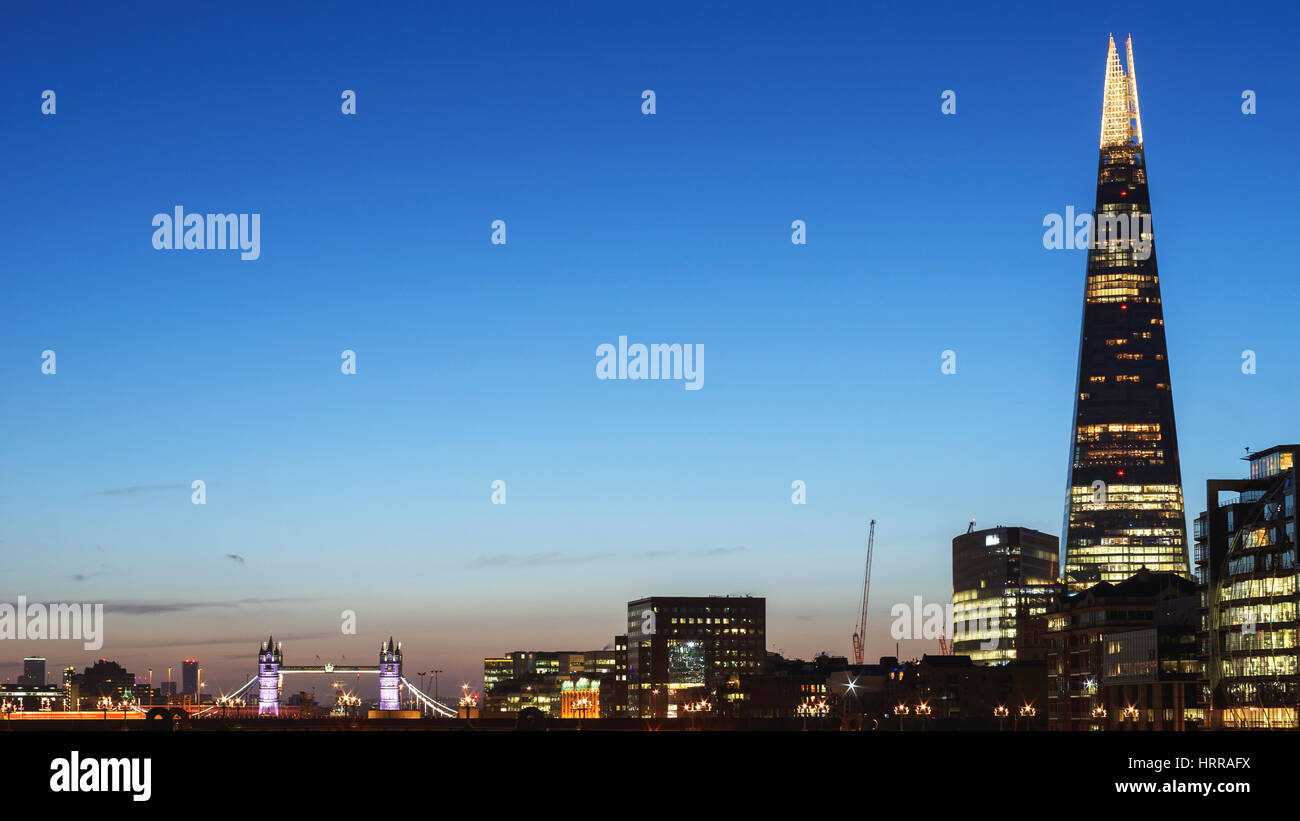 Tower bridge shard lit hi-res stock photography and images - Alamy