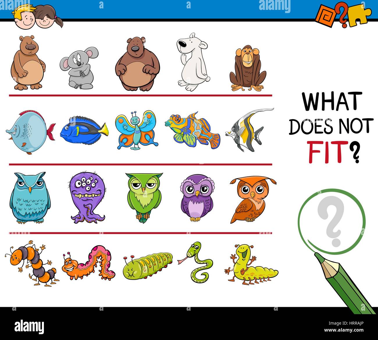 Finding insects Stock Vector Images - Alamy