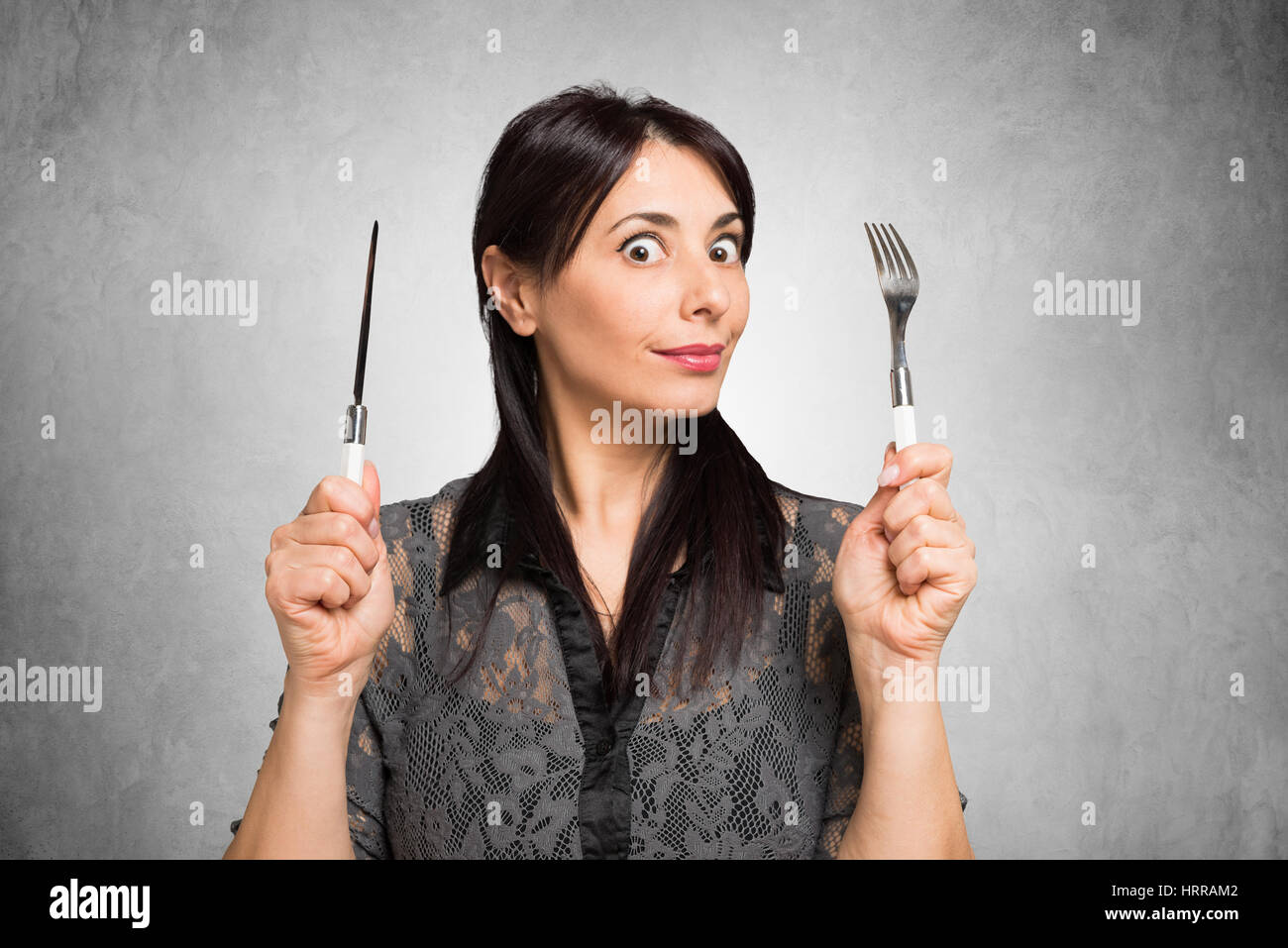 Very hungry woman hi-res stock photography and images - Alamy