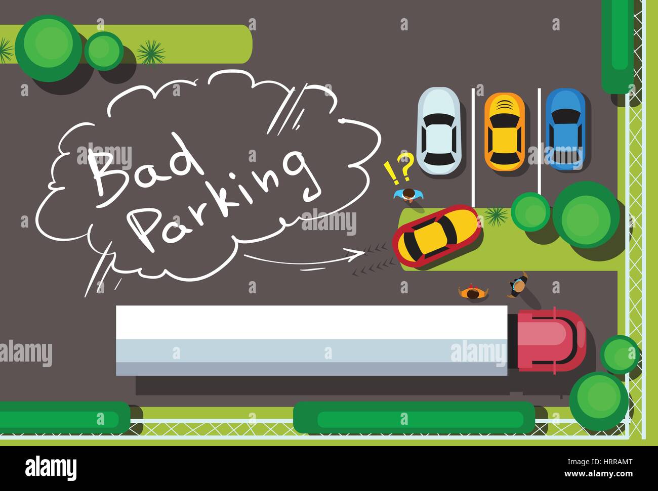 Car blocking drive Stock Vector Images - Alamy