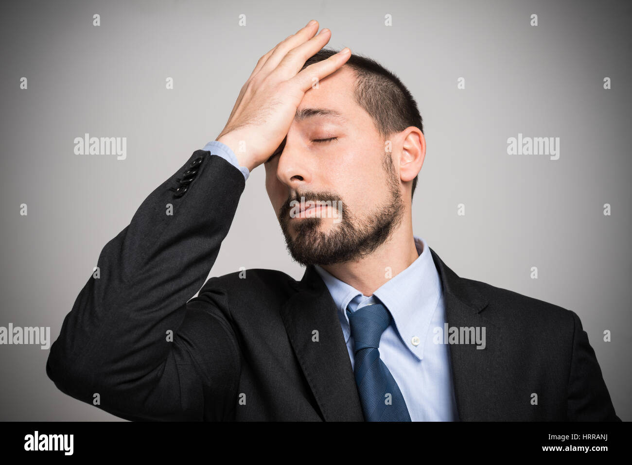 Portrait of a careless business man that has forgot something Stock ...