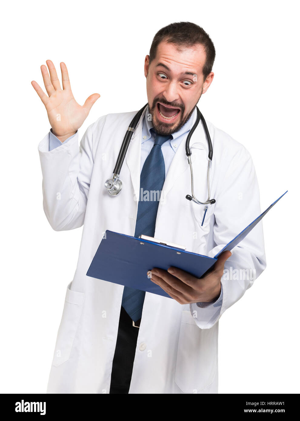 Surprised doctor portrait Stock Photo - Alamy