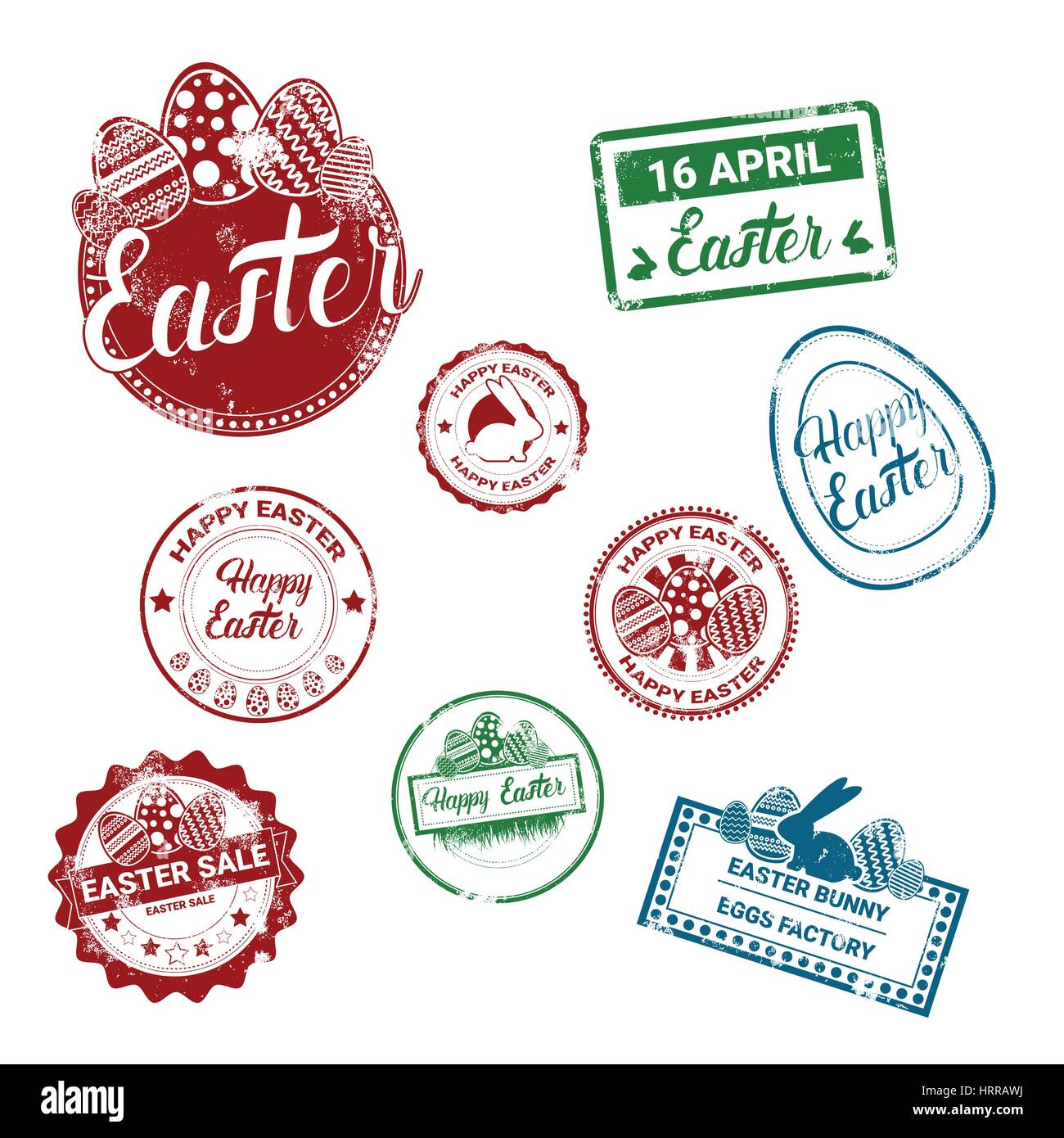 Spring collection stamp Stock Vector Images - Alamy