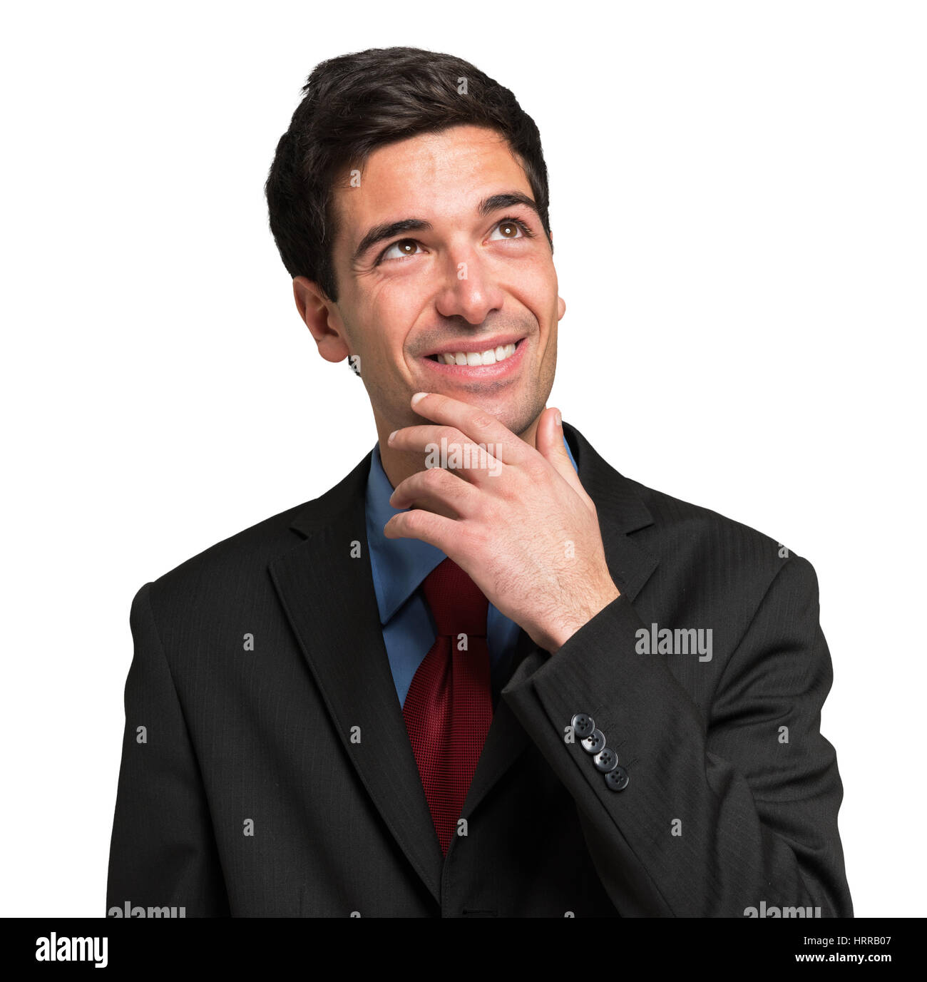 Man looking up isolated hi-res stock photography and images - Alamy