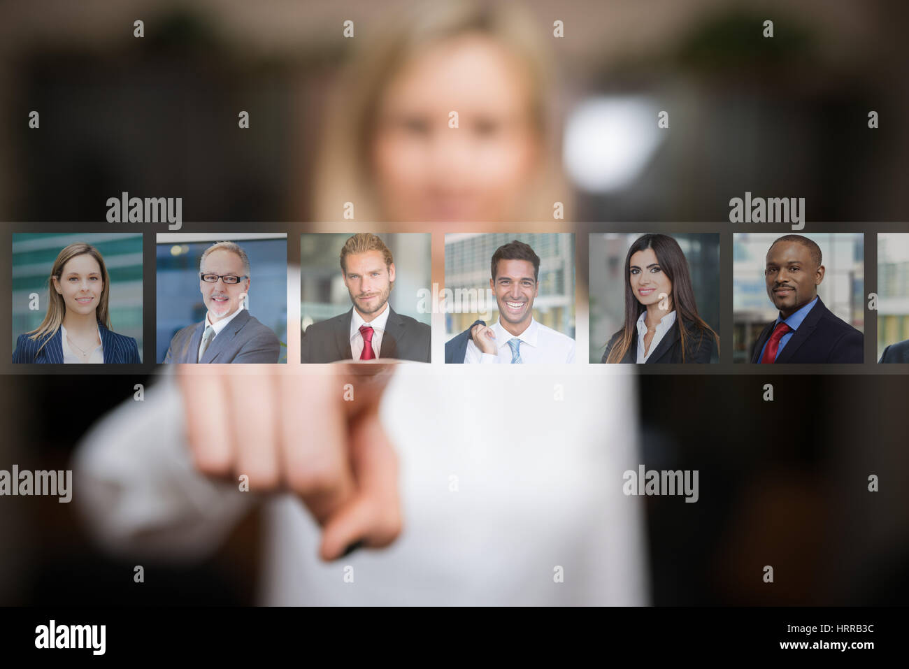Manager choosing the perfect worker Stock Photo - Alamy