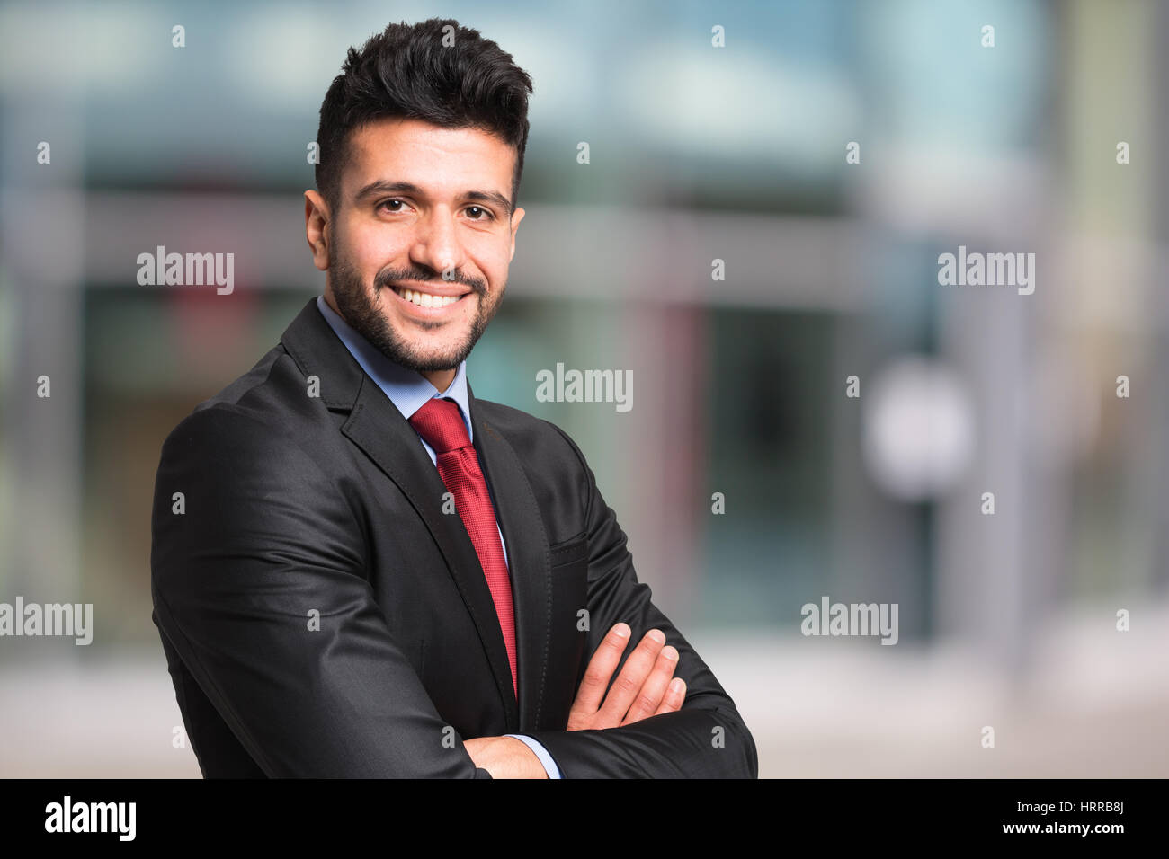 Smiling businessman portrait Stock Photo - Alamy