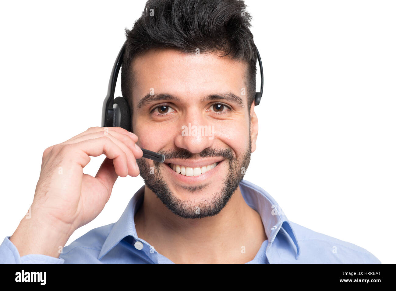 Smiling customer reprenetative portrait Stock Photo - Alamy