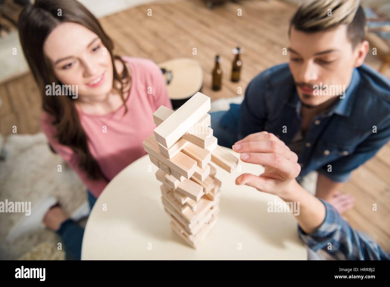 Friends playing jenga High Resolution Stock Photography and Images - Alamy