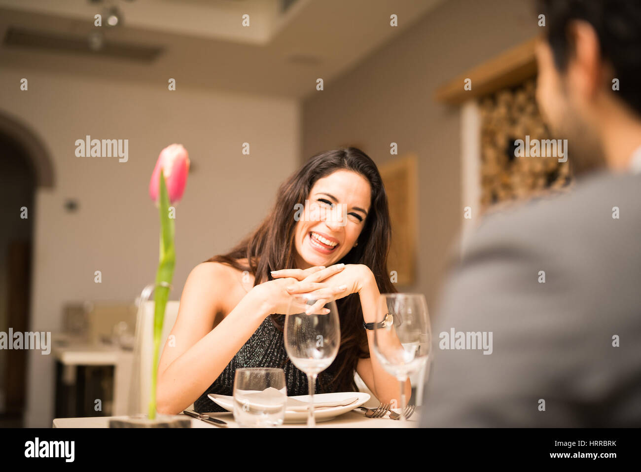Couple having dinner in a luxury restaurant Stock Photo - Alamy