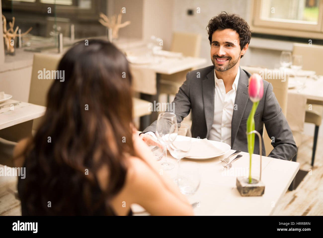 Couple having dinner in a luxury restaurant Stock Photo - Alamy