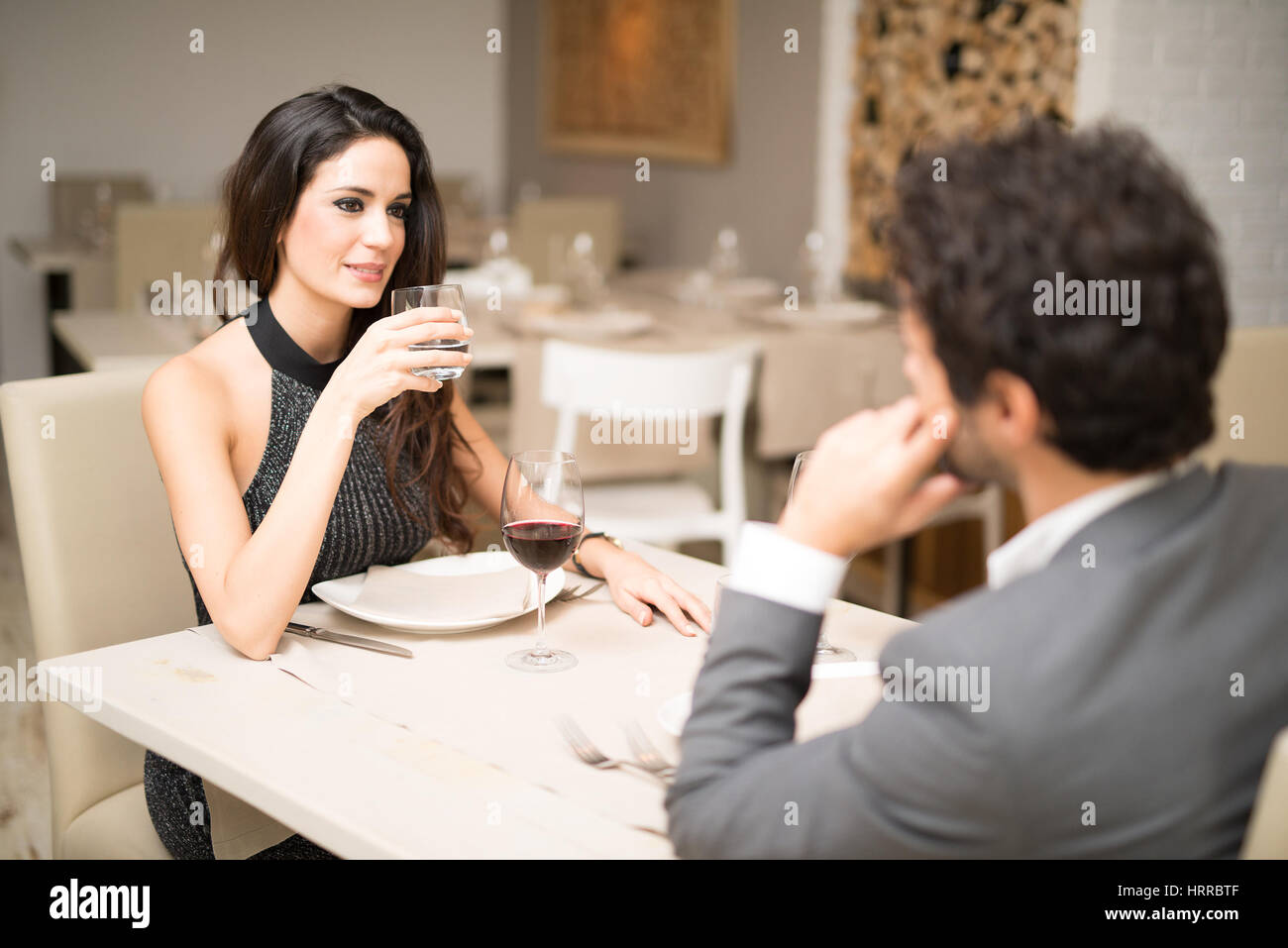 Couple having dinner in a luxury restaurant Stock Photo - Alamy