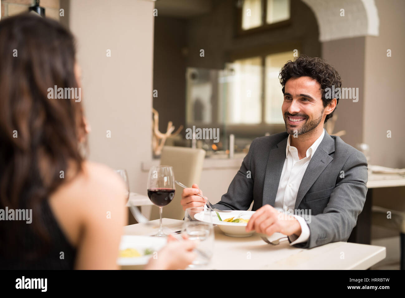 Couple having dinner in a luxury restaurant Stock Photo - Alamy