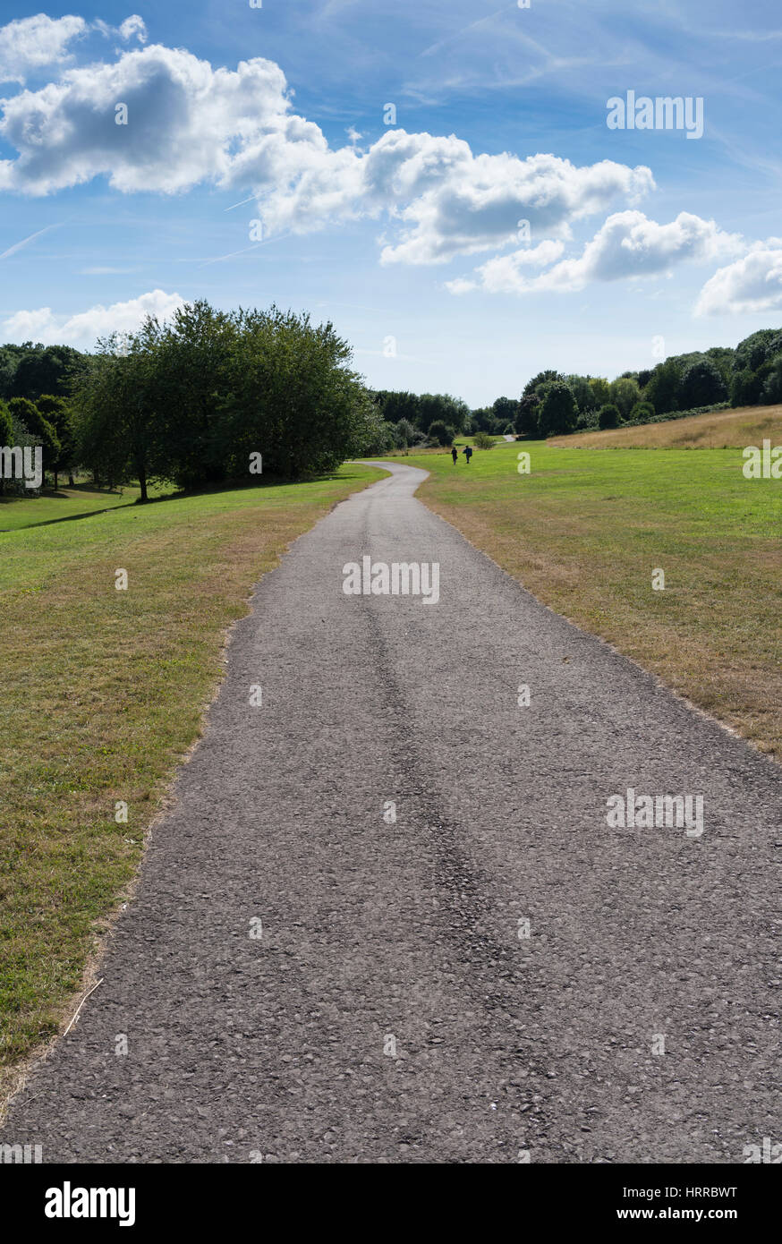 The long path in Manor Woods Valley Local Nature Reserve, part of the ...