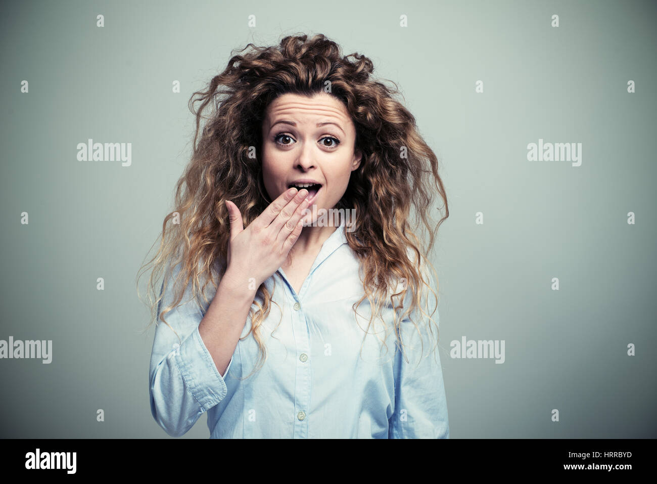 Portrait of an happy surprised woman Stock Photo - Alamy