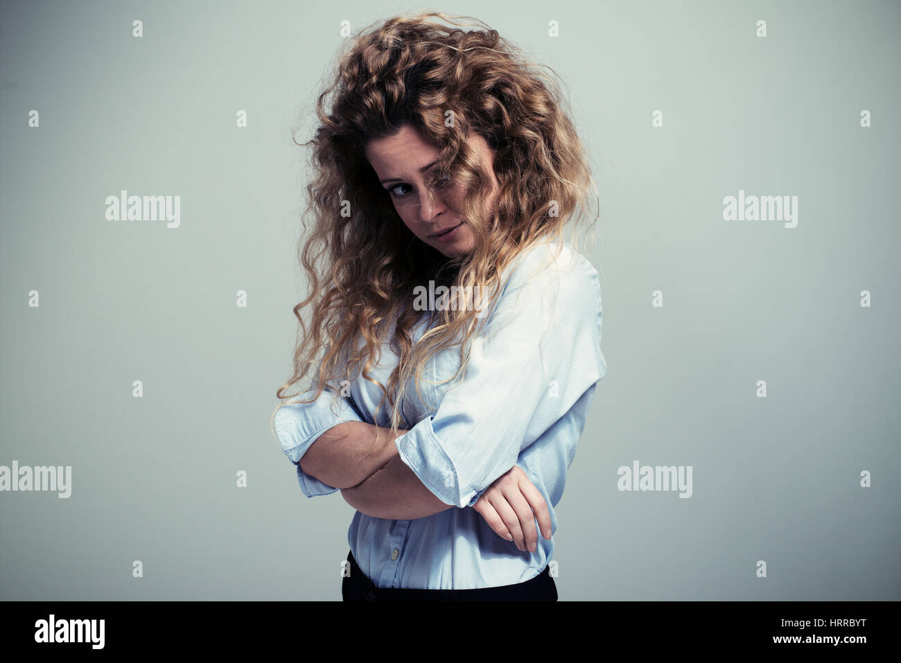 Portrait of a sad woman Stock Photo - Alamy
