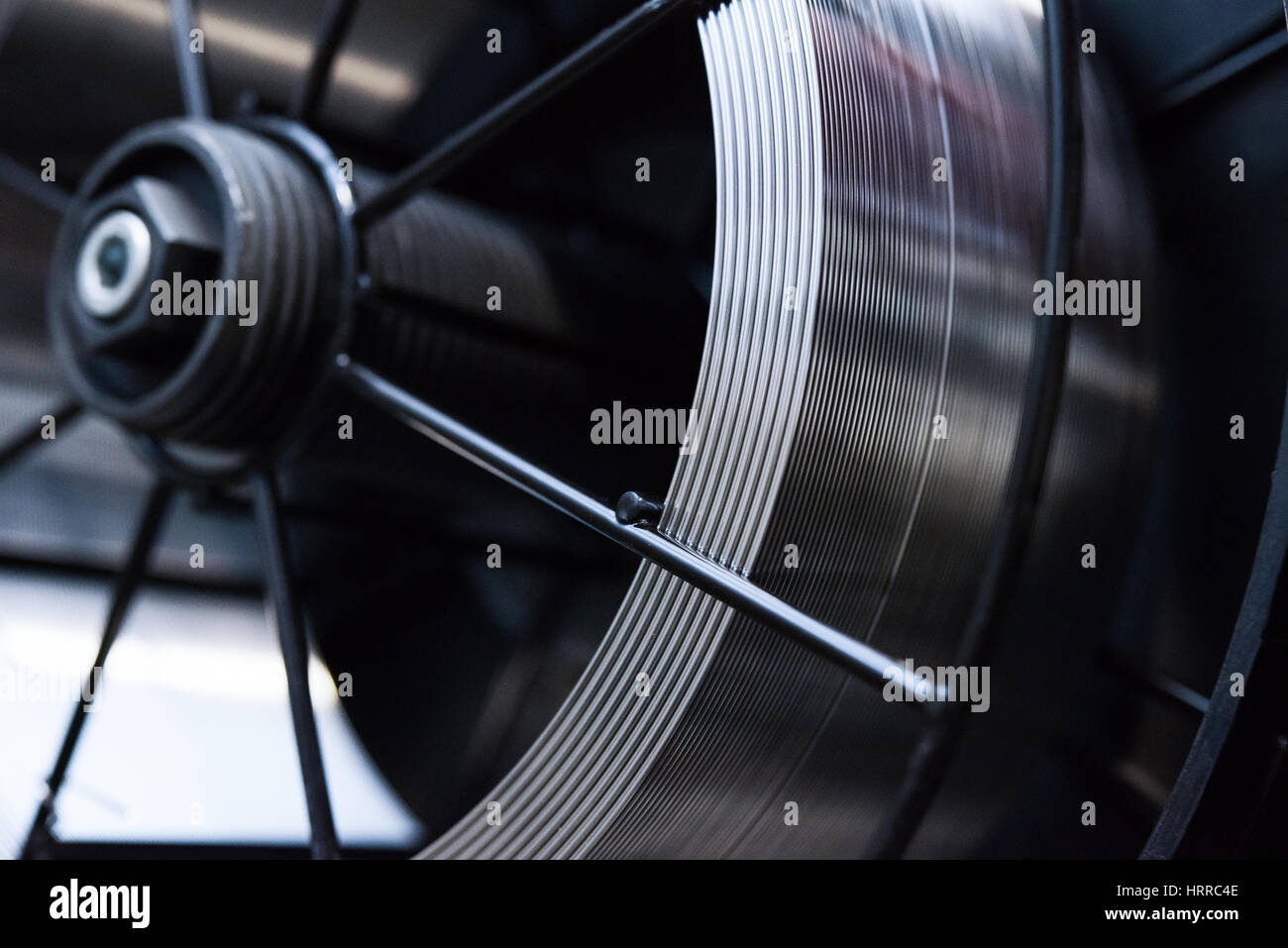 Detail of a coil of welding wire Stock Photo - Alamy