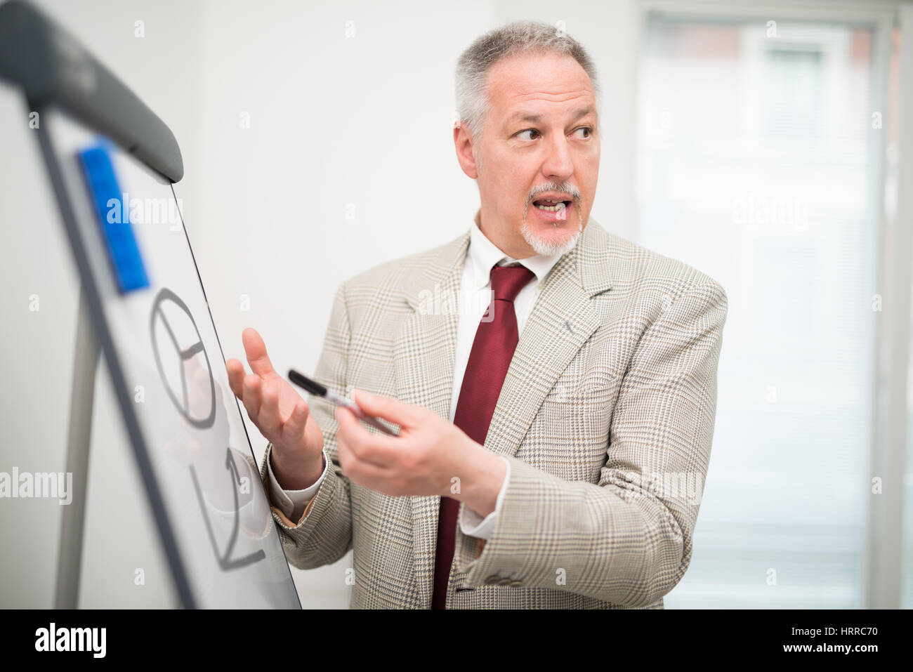 Businessman explaining data on hi-res stock photography and images - Alamy