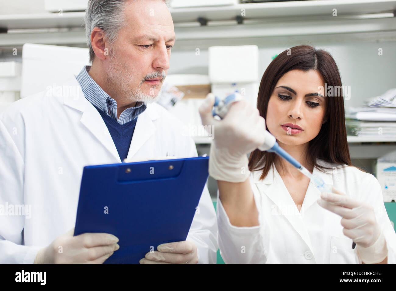 Scientist at work in a laboratory Stock Photo - Alamy