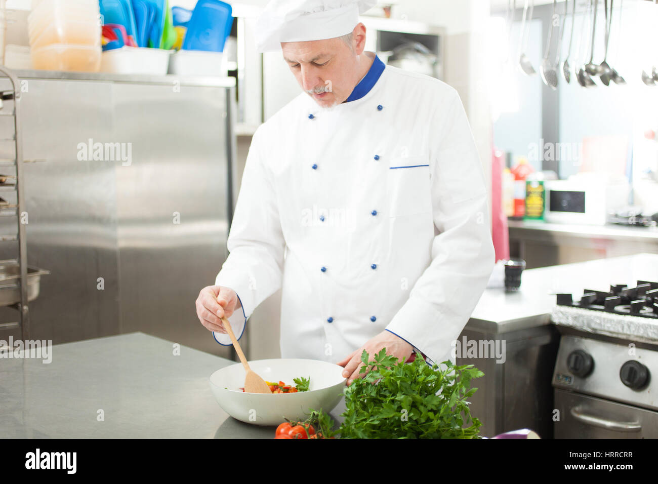 Professional chef at work Stock Photo - Alamy
