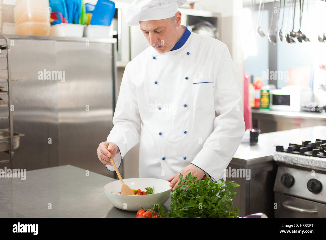 Professional chef at work Stock Photo - Alamy
