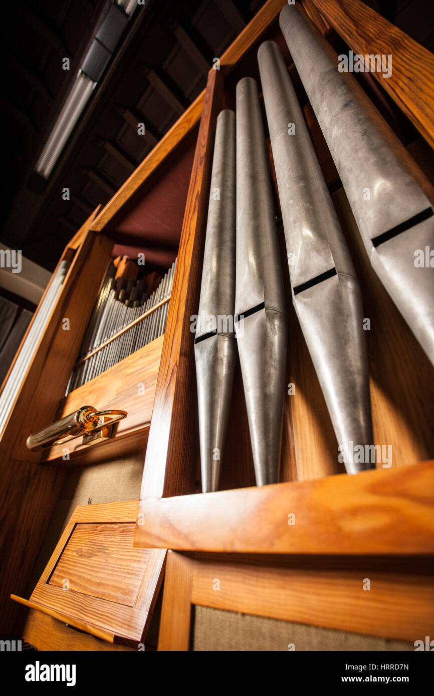 Vertical detail of a pipe organ Stock Photo - Alamy