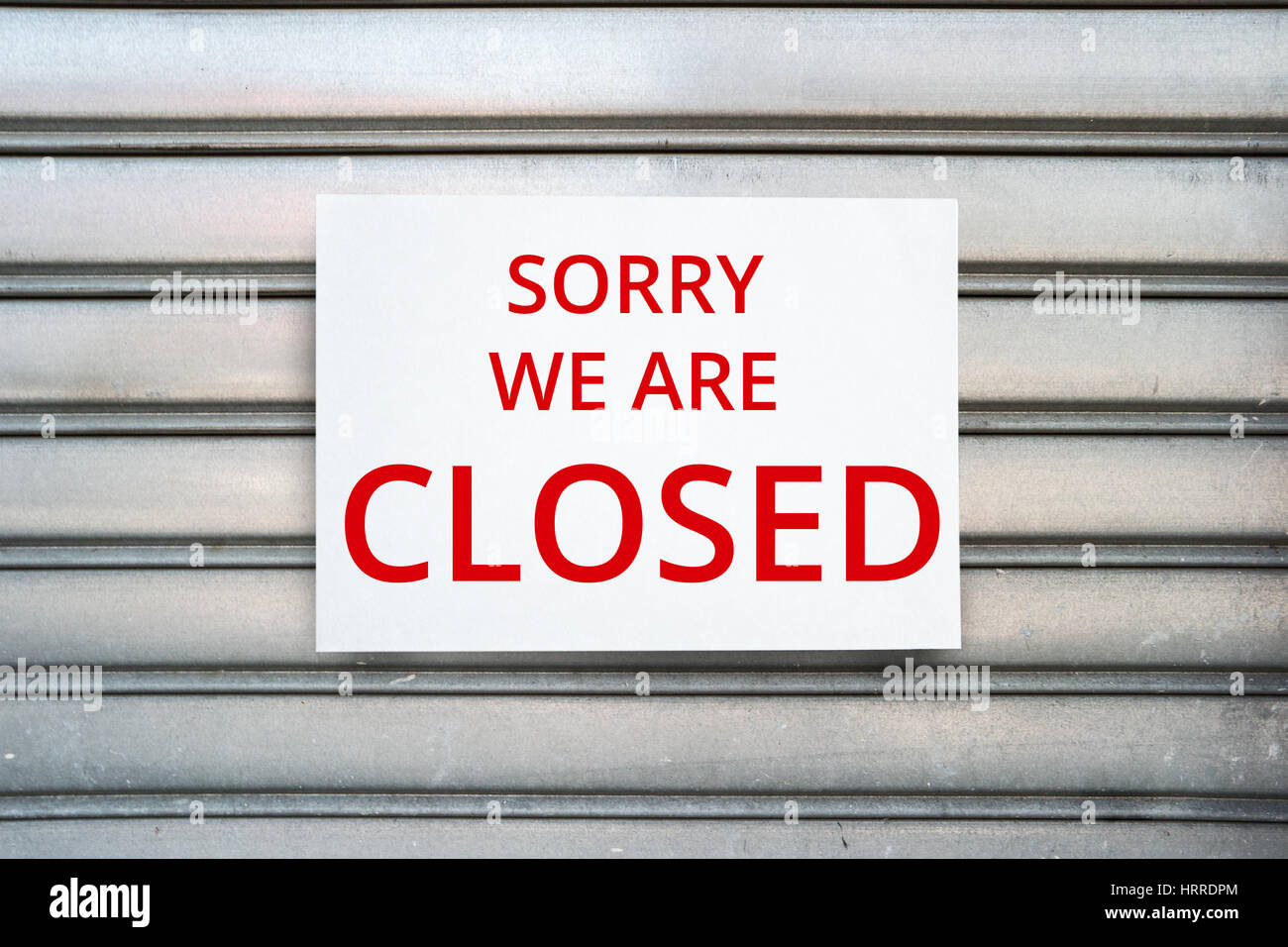 Sorry we are closed. Closed shop background Stock Photo - Alamy