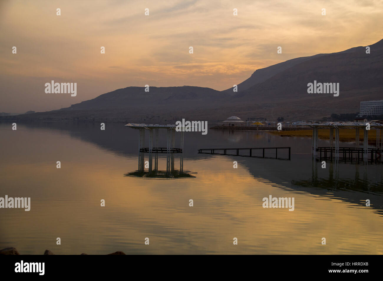 Dead sea tourist resort at sunset hi-res stock photography and images ...