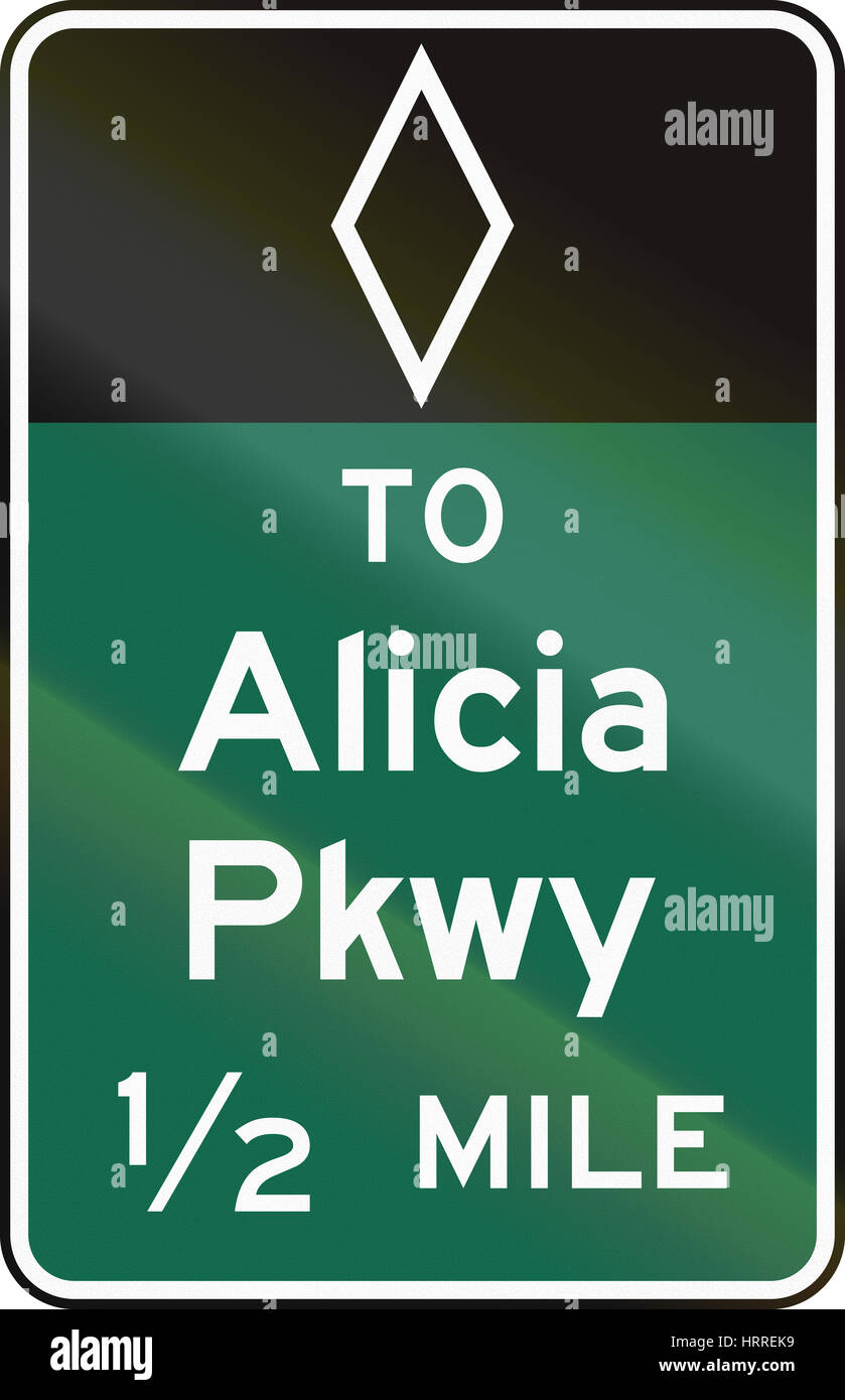 United States MUTCD road sign - HOV sign Stock Photo - Alamy