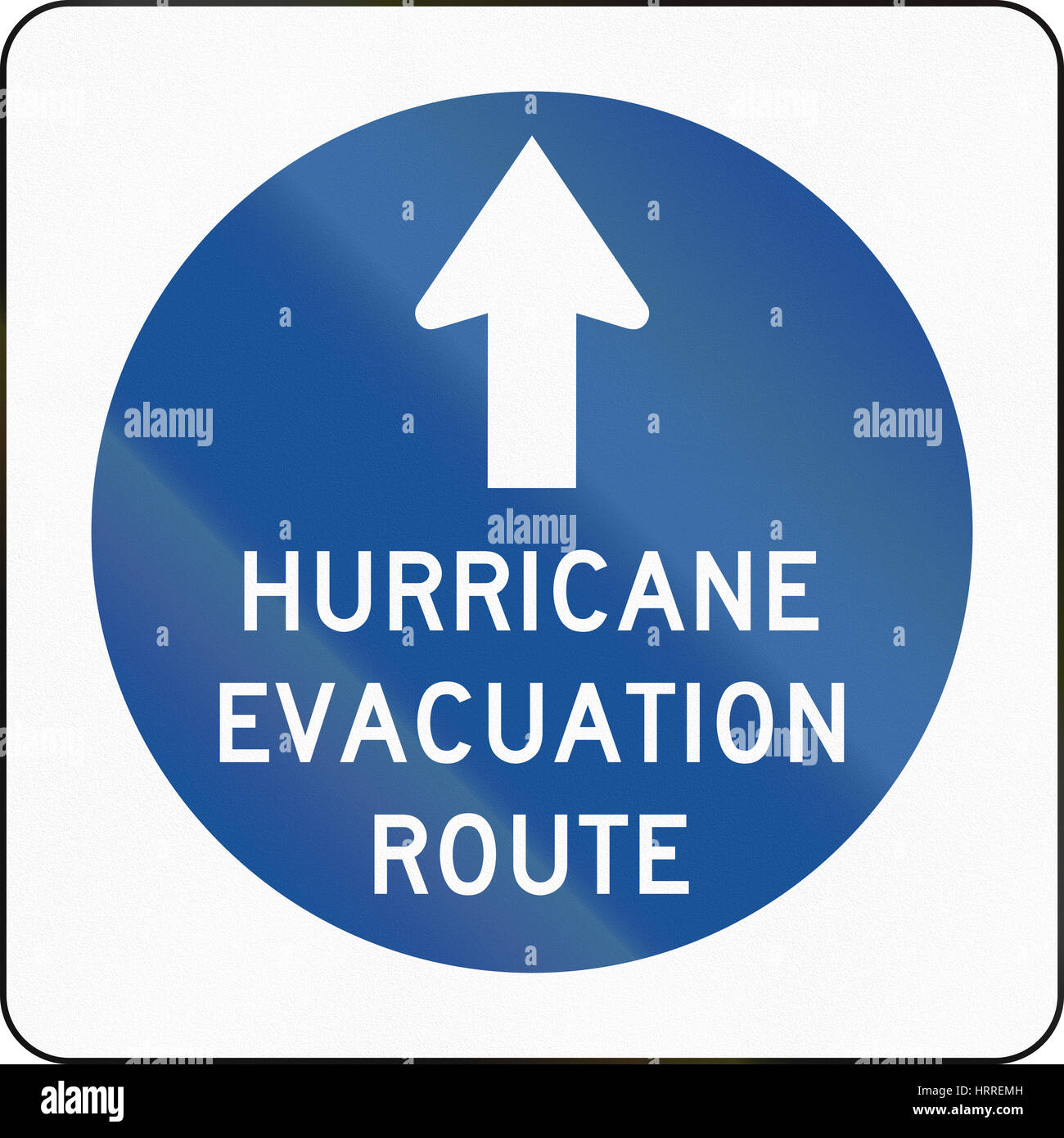 United States MUTCD emergency road sign - Hurricane evacuation route ...