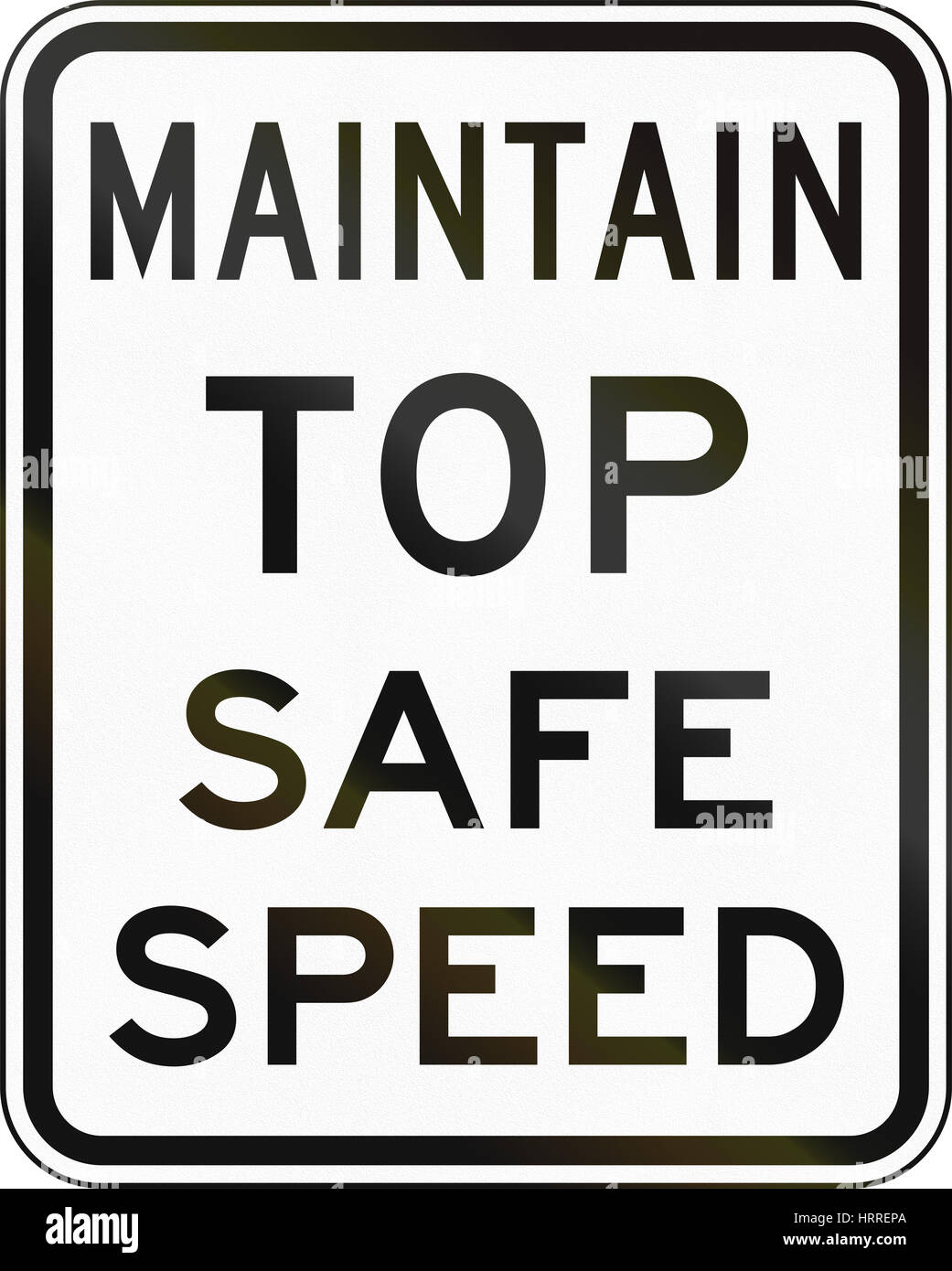 United States MUTCD emergency road sign - Safe speed Stock Photo - Alamy