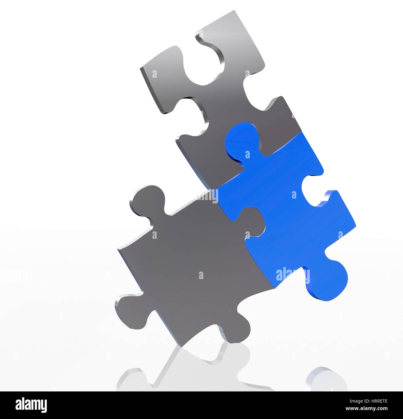 balancing puzzle pieces - 3d render Stock Photo - Alamy
