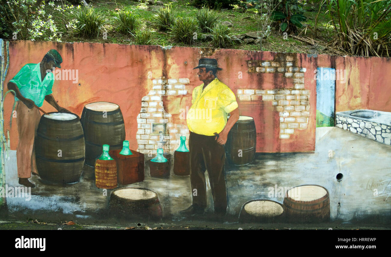 Roadside Murals Tortola, British Virgin Islands, Caribbean Stock Photo ...