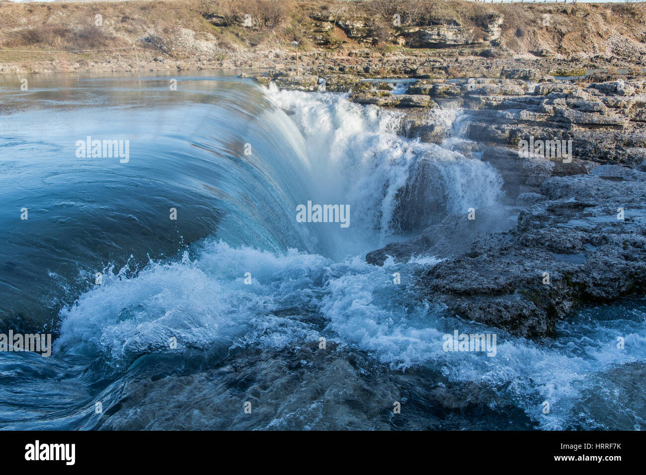Beautiful blue waterfall Stock Photo - Alamy