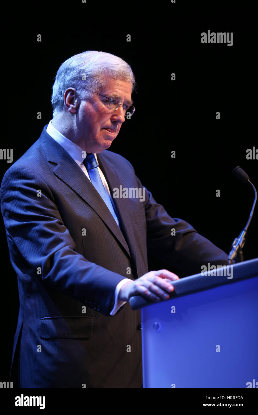 Defence Secretary Sir Michael Fallon speaking at the at the annual ...