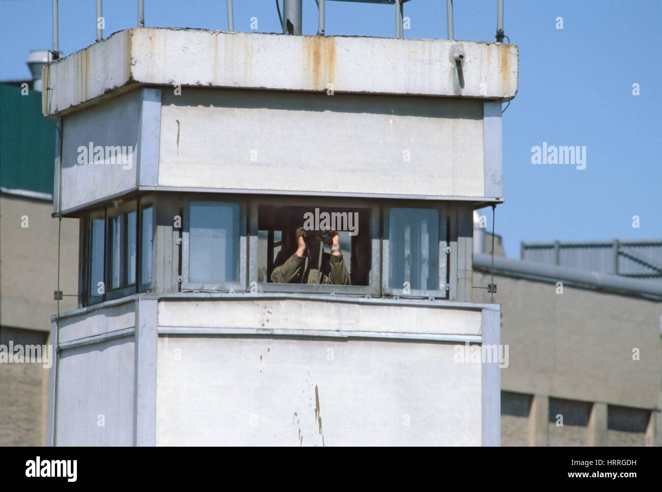 - the Berlin Wall, watchtower of DDR border police ( Volkspolizei ...
