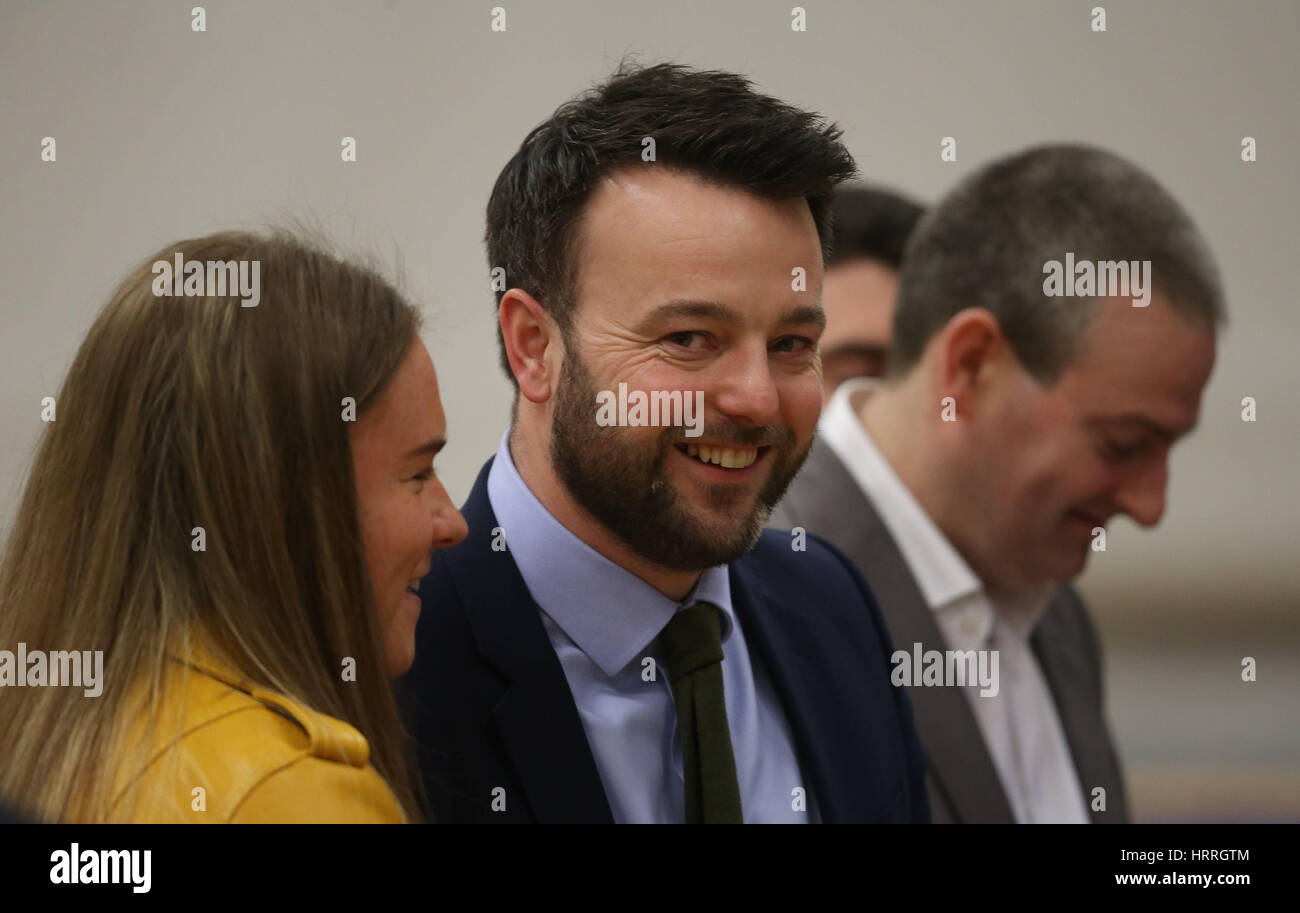 SDLP Leader Colum Eastwood at the Foyle Arena in Derry, during the ...