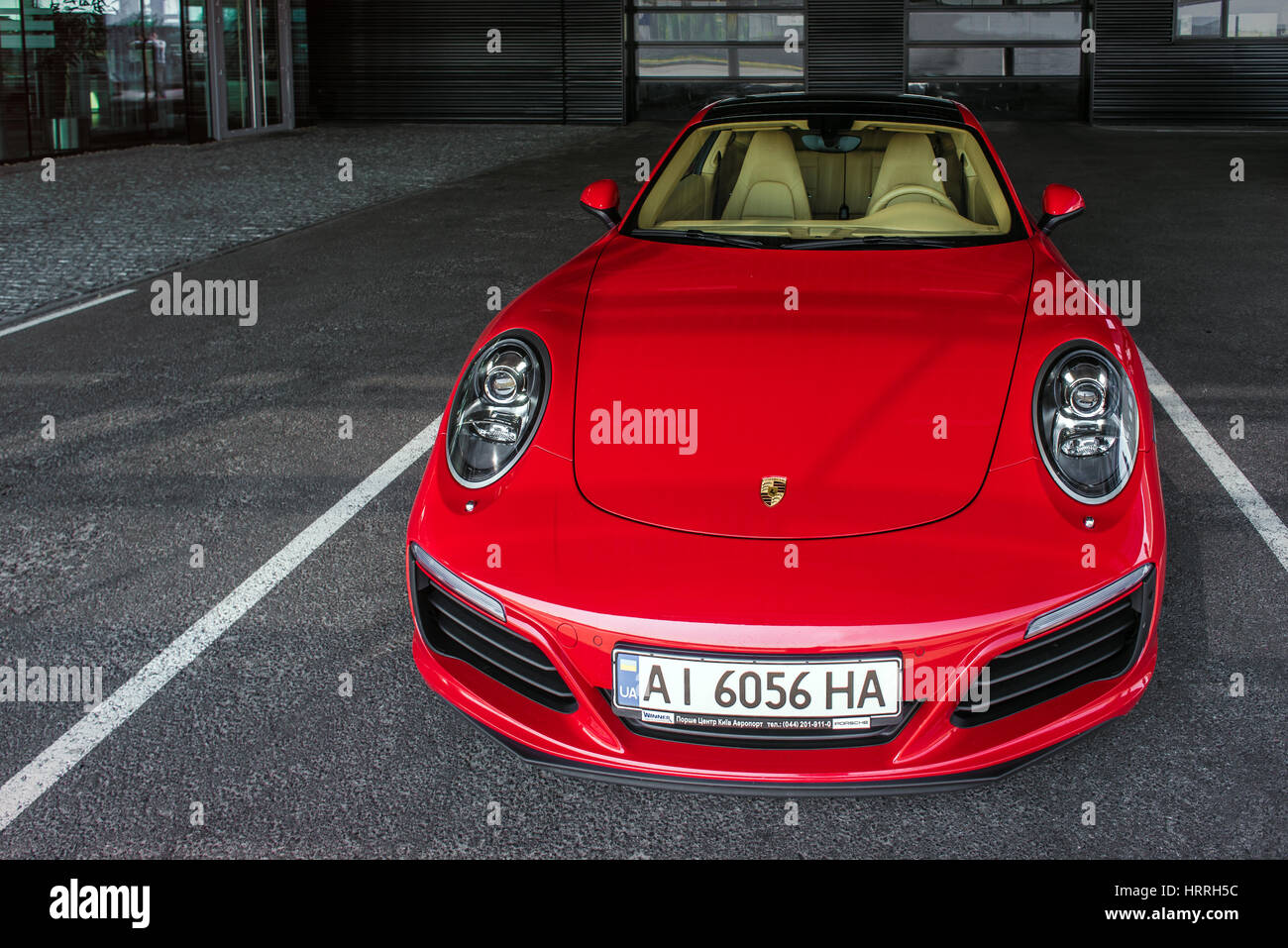 Back view red porsche 911 hi-res stock photography and images - Alamy