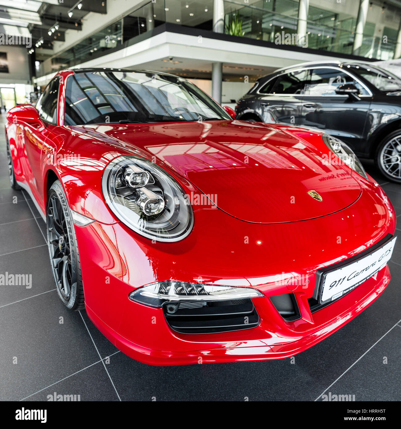 Back view red porsche 911 hi-res stock photography and images - Alamy