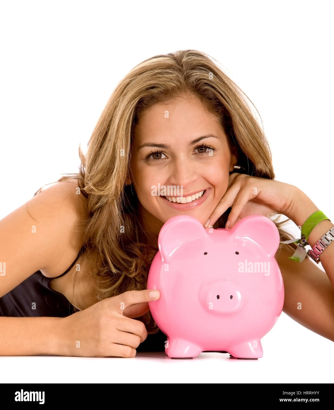 Woman saving Cut Out Stock Images & Pictures - Alamy