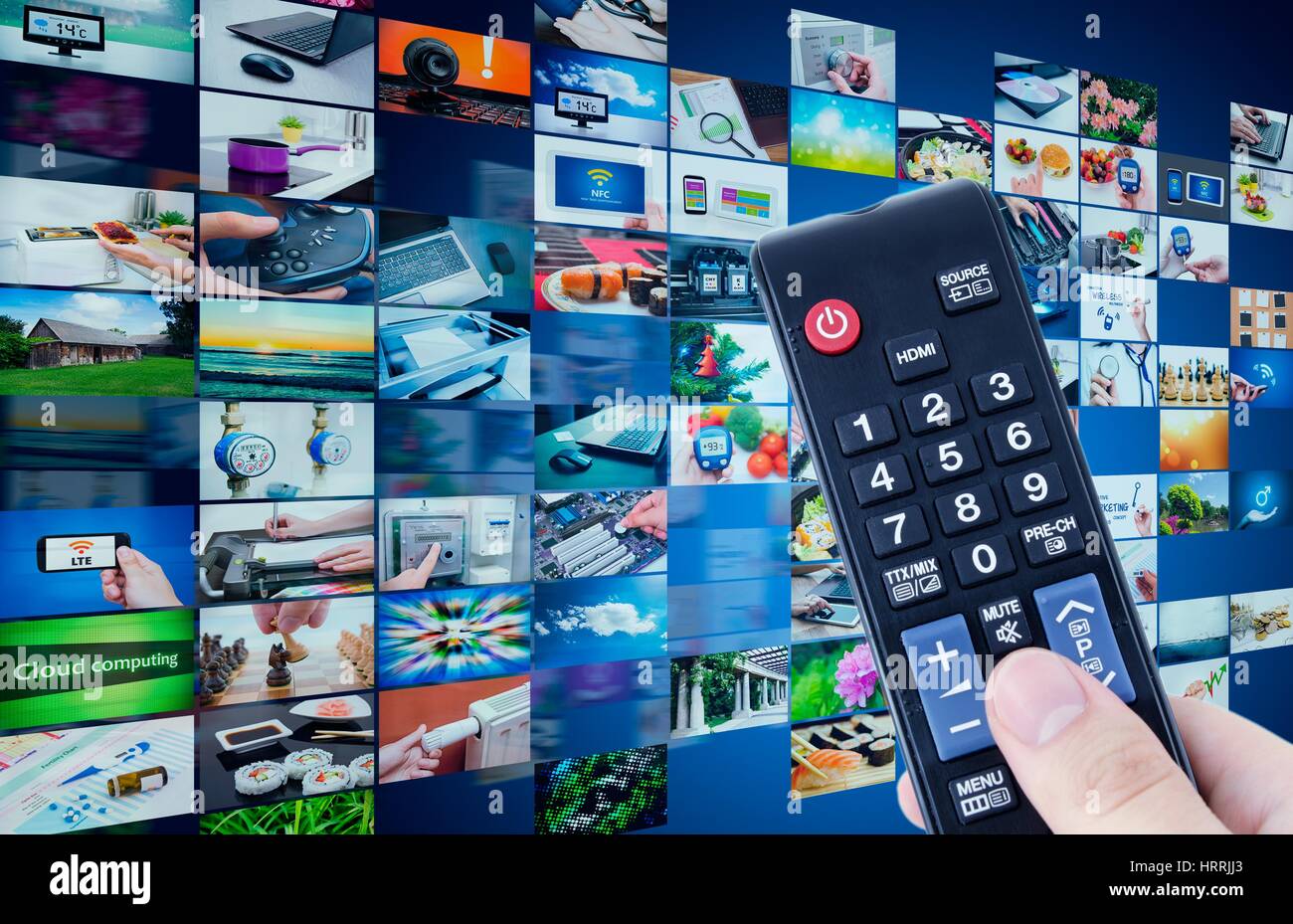 Television broadcast multimedia abstract composition with remote ...