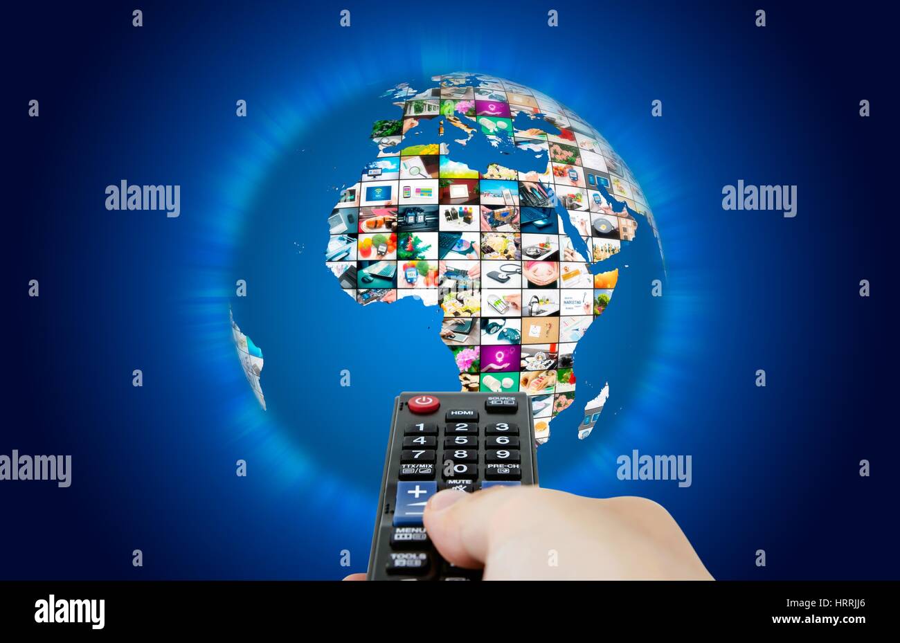 Television broadcast multimedia world map vabstract composition Stock ...