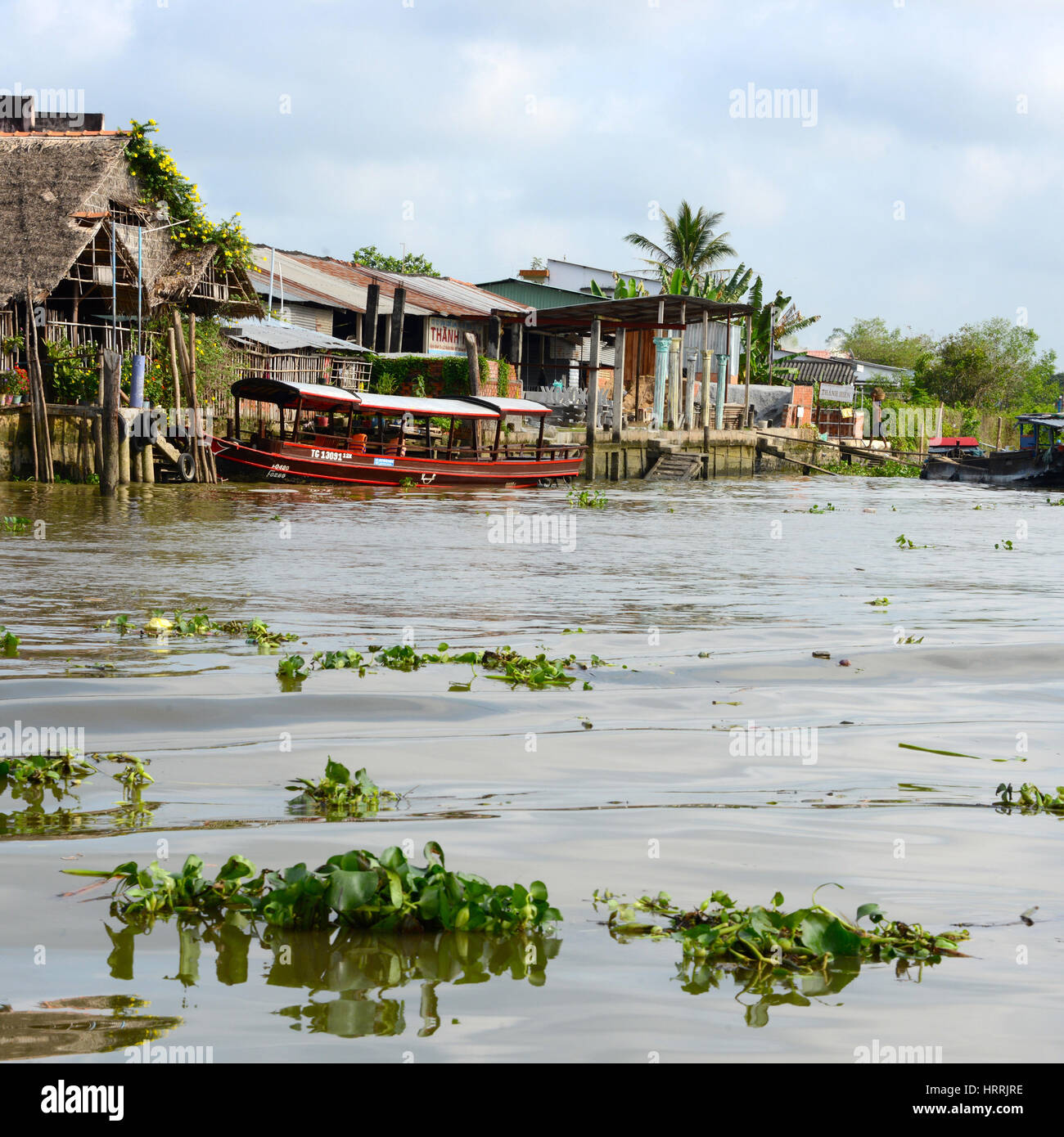 Riverside scene, Mekong river, Vietnam Stock Photo - Alamy