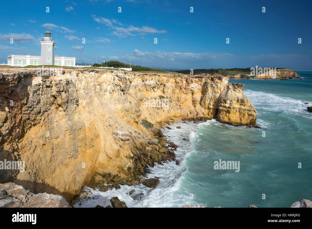 LIMESTONE CLIFFS LOS MORRILLOS LIGHTHOUSE CABO ROJO PUERTO RICO Stock ...