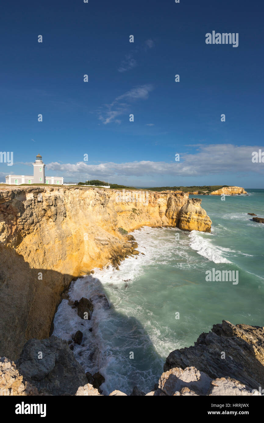 LIMESTONE CLIFFS LOS MORRILLOS LIGHTHOUSE CABO ROJO PUERTO RICO Stock ...