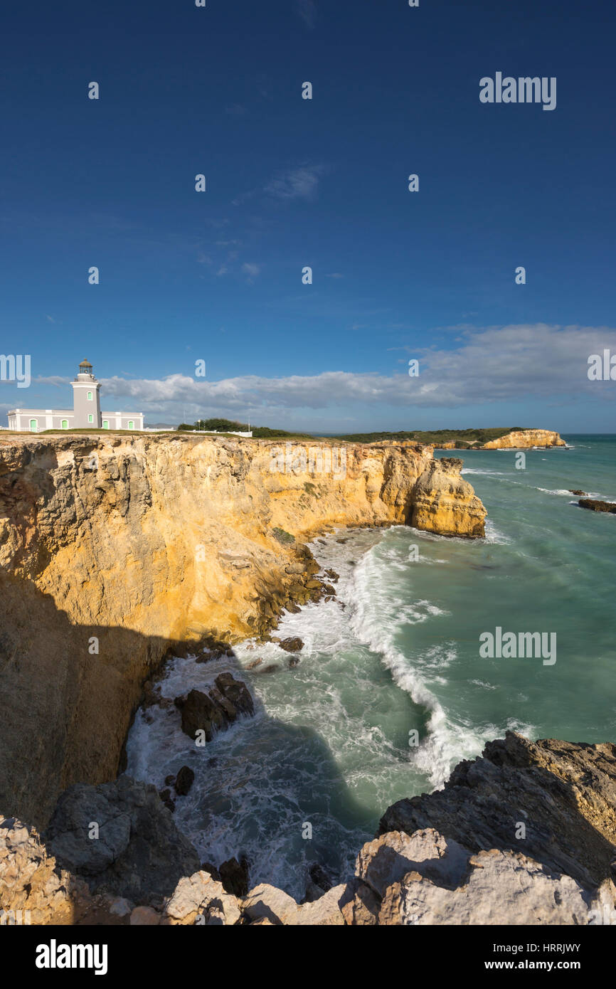 LIMESTONE CLIFFS LOS MORRILLOS LIGHTHOUSE CABO ROJO PUERTO RICO Stock ...
