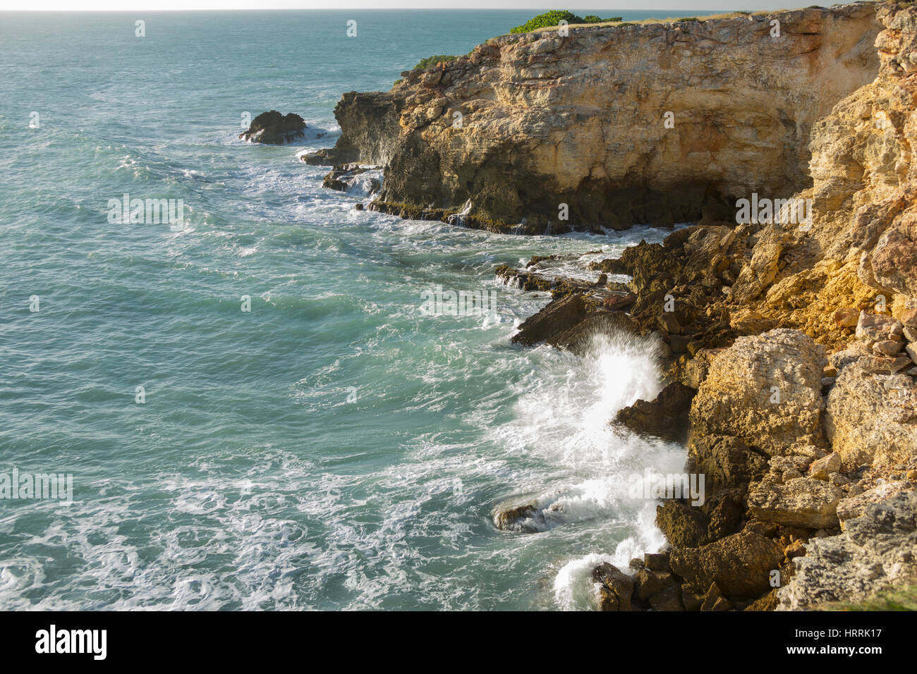 ROUGH SURF CRASHING AGAINST COASTLINE CABO ROJO PUERTO RICO Stock Photo ...